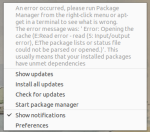 Ubuntu Error: Opening the Cache: Fix